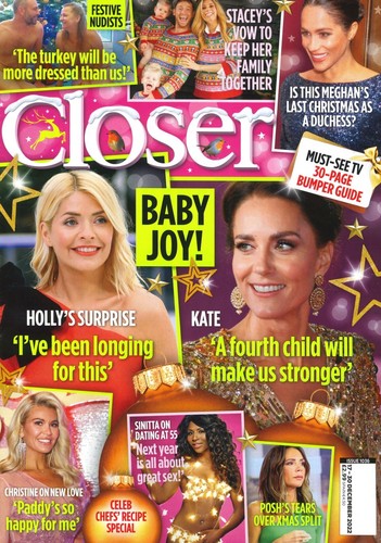 UK Closer Magazine, Kate Middleton, Meghan & Harry, Holly Willoughby ...