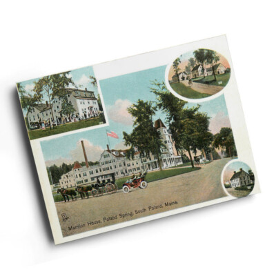 A4 PRINT - Vintage Maine USA - Mansion House, Poland Spring, South ...