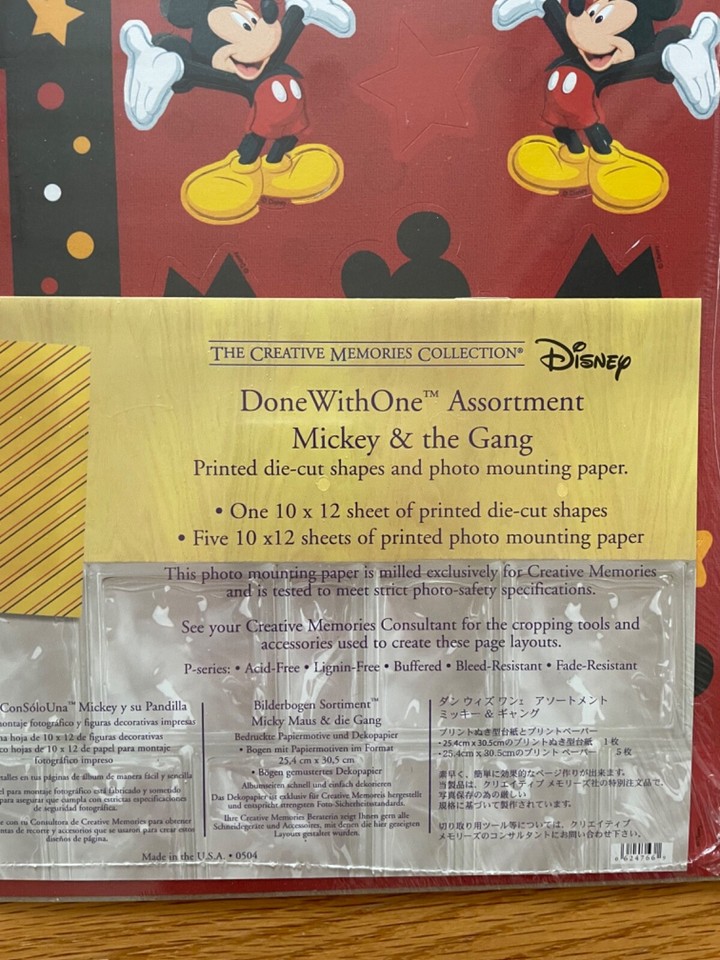 Creative Memories Disney Mickey & the Gang Done with One Kit Size 10 x ...