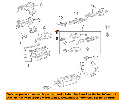 TOYOTA OEM Exhaust-Converter & Pipe Gasket 174510D020 | eBay