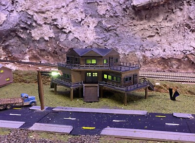 Assembled Scale Model River Rafting Outpost T, Z, N, HO, S, & O Scales ...