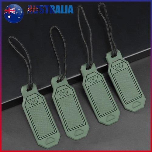 4Pcs Id Tag Lightweight TPE Personalized Logo Tag Pet Name Collar (Army ...