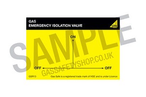 Gas Safe Emergency Isolation Valve Tear Resistant Labels | eBay