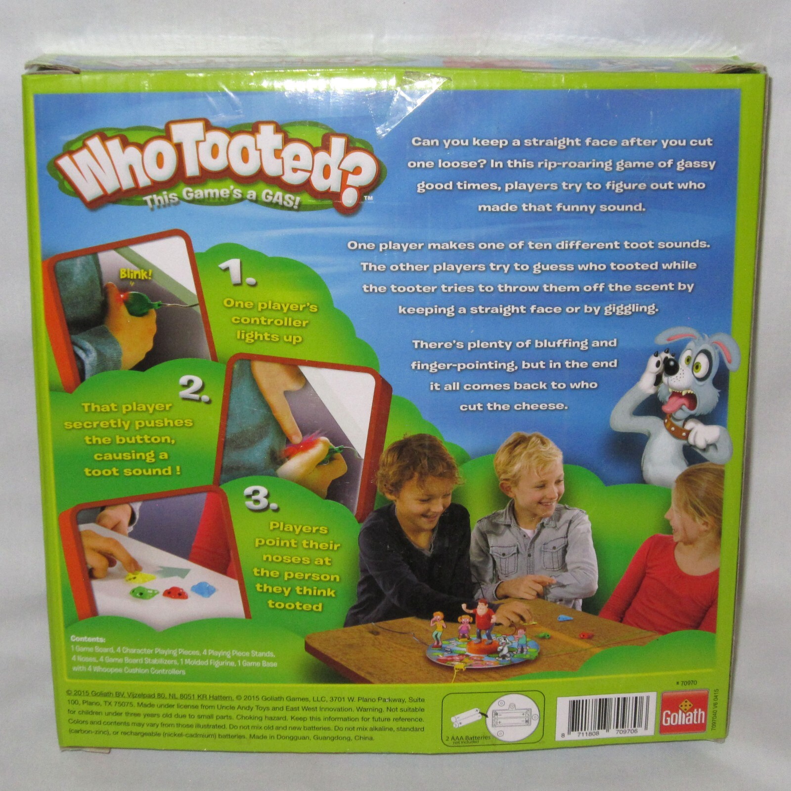 WHO TOOTED? Board Game by Goliath - Missing 2 minor pieces - Gas Fart ...