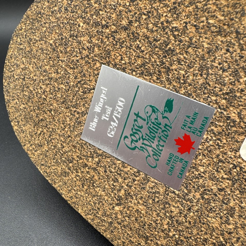 Gosset Wildlife Collection Blue Winged Teal Duck Decoy 624/1500 Signed ...