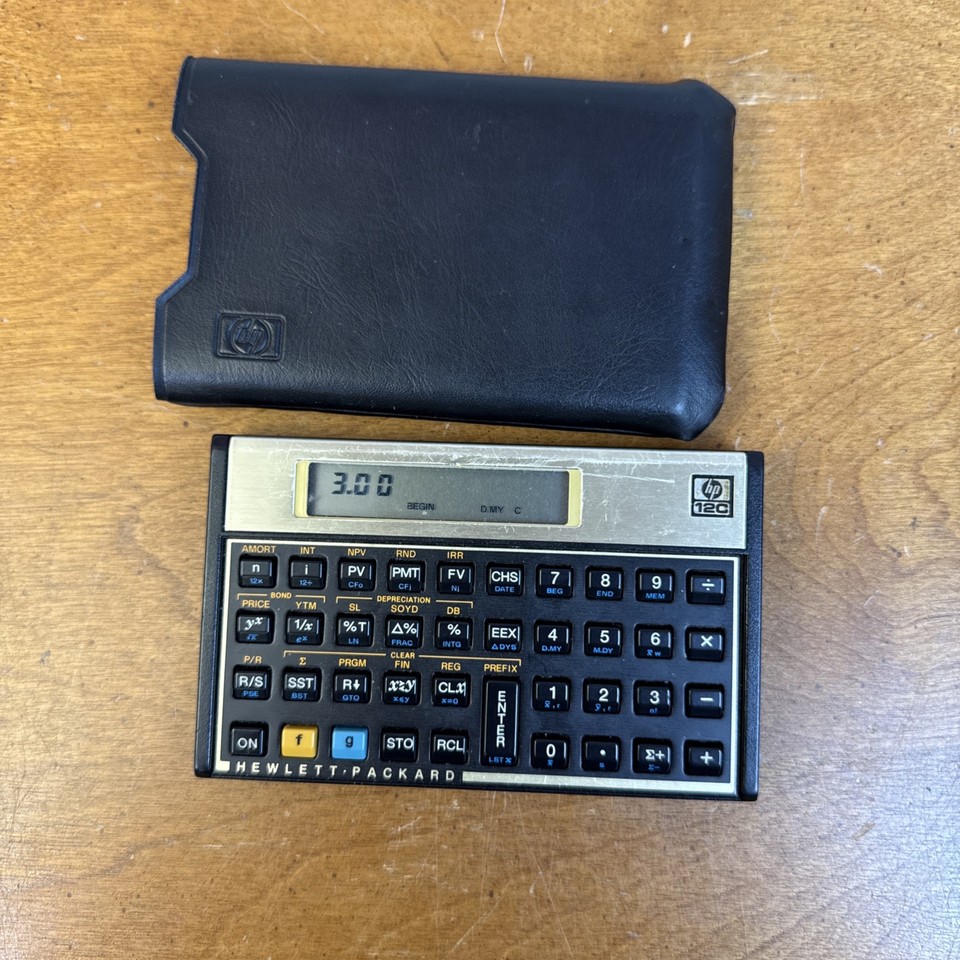 HP 12C Financial Calculator New Batteries Installed | eBay