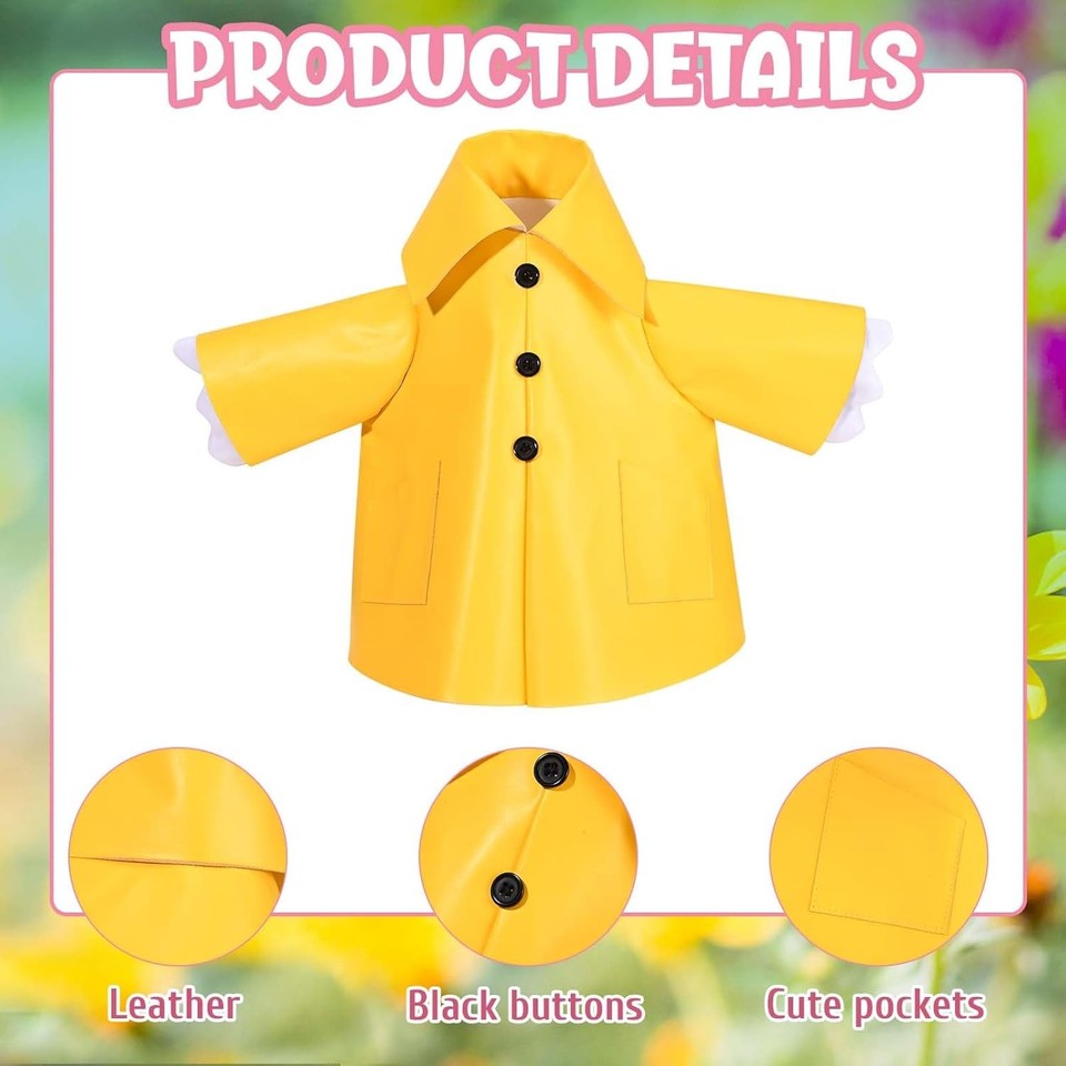23 Inch Porch Goose Outfit Raincoat, Cute Porch Goose Clothes for Lawn ...
