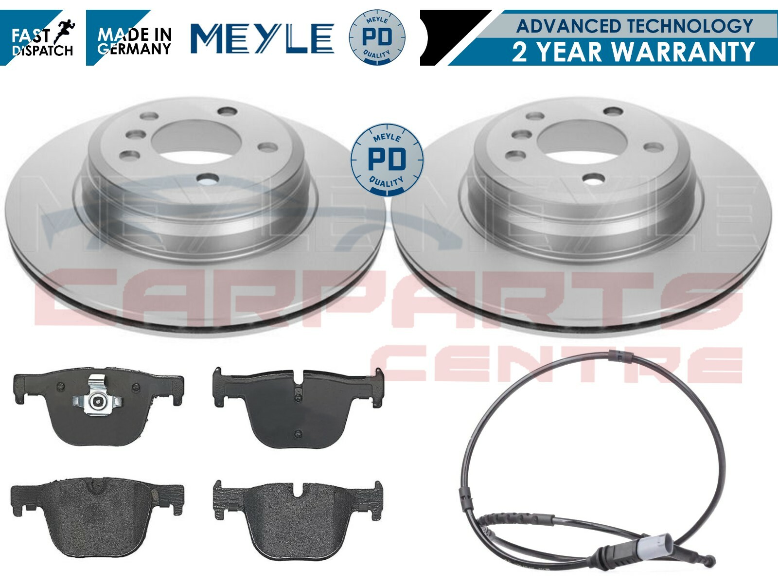 FOR BMW 335D F30 xDrive M SPORT REAR MEYLE PD BRAKE DISCS BRAKE PADS ...