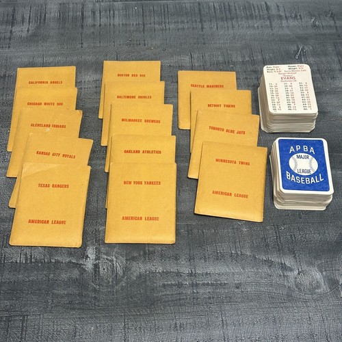 Vintage APBA Baseball Game Card 14 Teams 277 Cards | eBay
