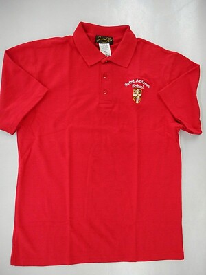 Boys Jonathan Reed Red Saint Andrews School S.S. Uniform Polo Shirt ...