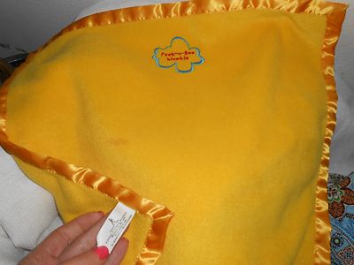 PEEK A BOO BANKIE BLANKET YELLOW ORANGE SATIN BABY SQUARE LOVEY 15 ...