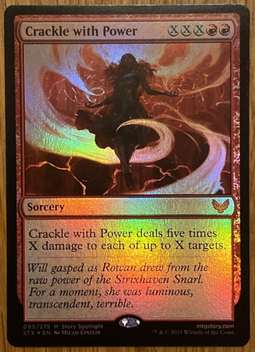 mtg magic crackle with power FOIL promo symbol ENGLISH crépitement de ...