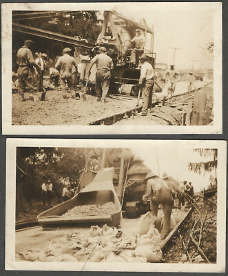 Men Work Labor Gang Road Building in Woods 2 Construction 1920s ...