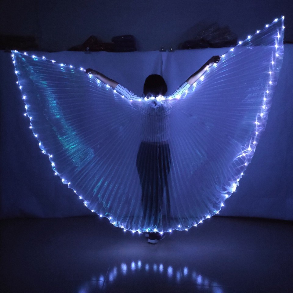 LED Isis Wings Belly Dance Wings Costume Light Up LED Wings Dance Show ...