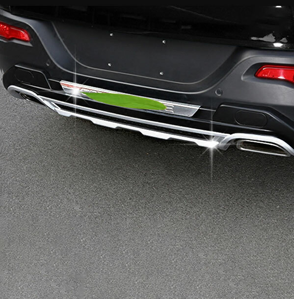 For 2014-2018 Jeep Cherokee Black Silver Rear Bumper Diffuser Spoiler ...