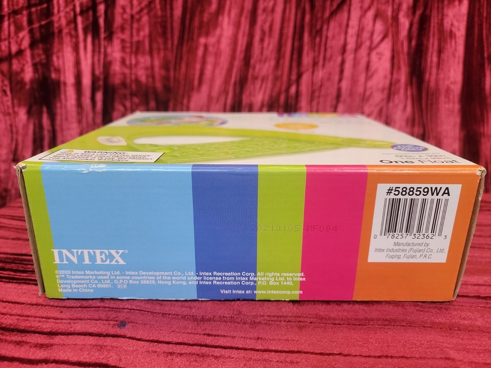 Intex Inflatable Sit N Float Pool Lounge, Built In Cup Holders, Green ...