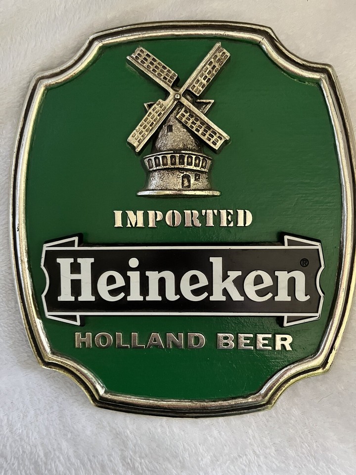 Vintage Imported Heineken Holland Beer 3D Logo & Windmill Desktop Easel ...