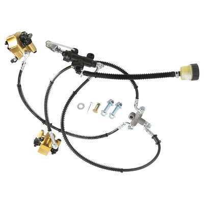 Front Hydraulic Twin Disc Brake Caliper Assembly for Go Kart Golf Cart ...