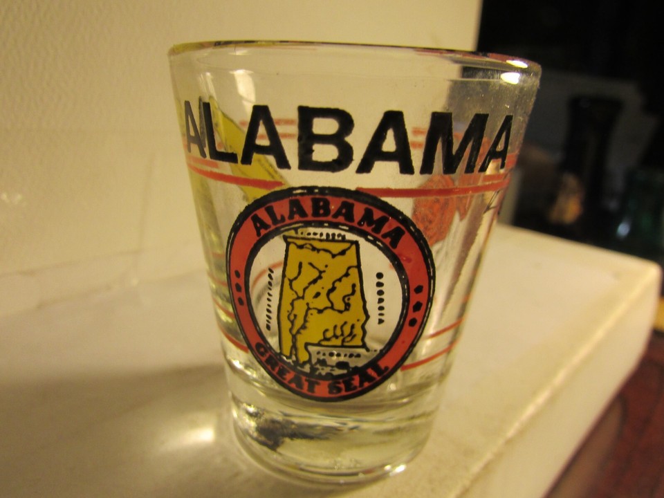 Vintage State of Alabama - Standard Shot Glass -state seal logo- new | eBay
