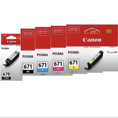 5 x Genuine Canon PGI-670 & CLI-671 Ink Cartridges For MG5760,MG6860 ...