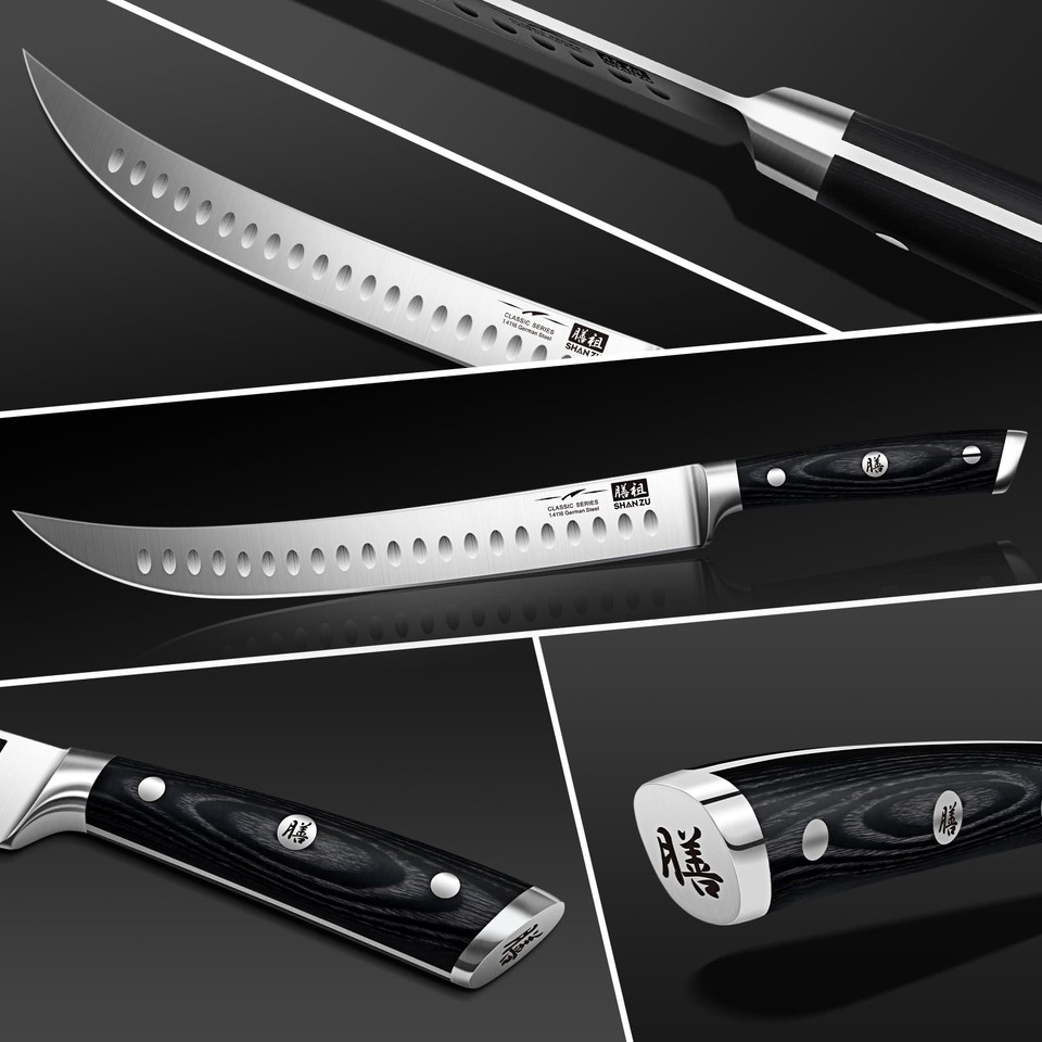 12" Carving Slicing Knife - Brisket Slicing Meat Knife Professional ...