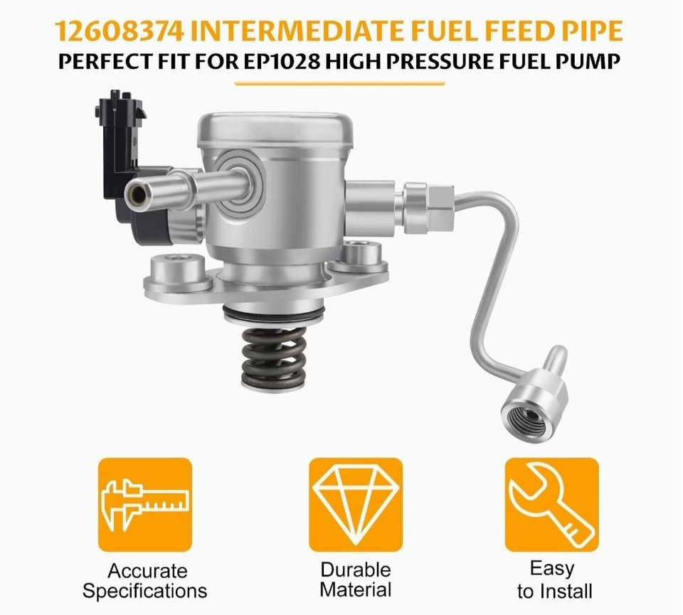 EP1028 High Pressure Fuel Pump with Fuel Feed Pipe For GMC Terrain 2010 ...