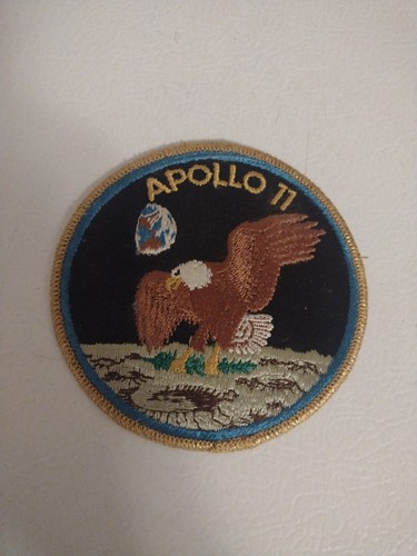 APOLLO 11 NASA Vintage Rare Peace Eagle Lunar 4" CLOTH SPACE PATCH ...