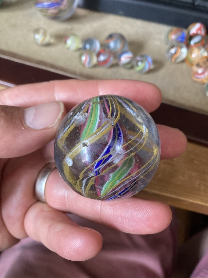 36X Vintage German Handmade Marbles, Latticinio | eBay