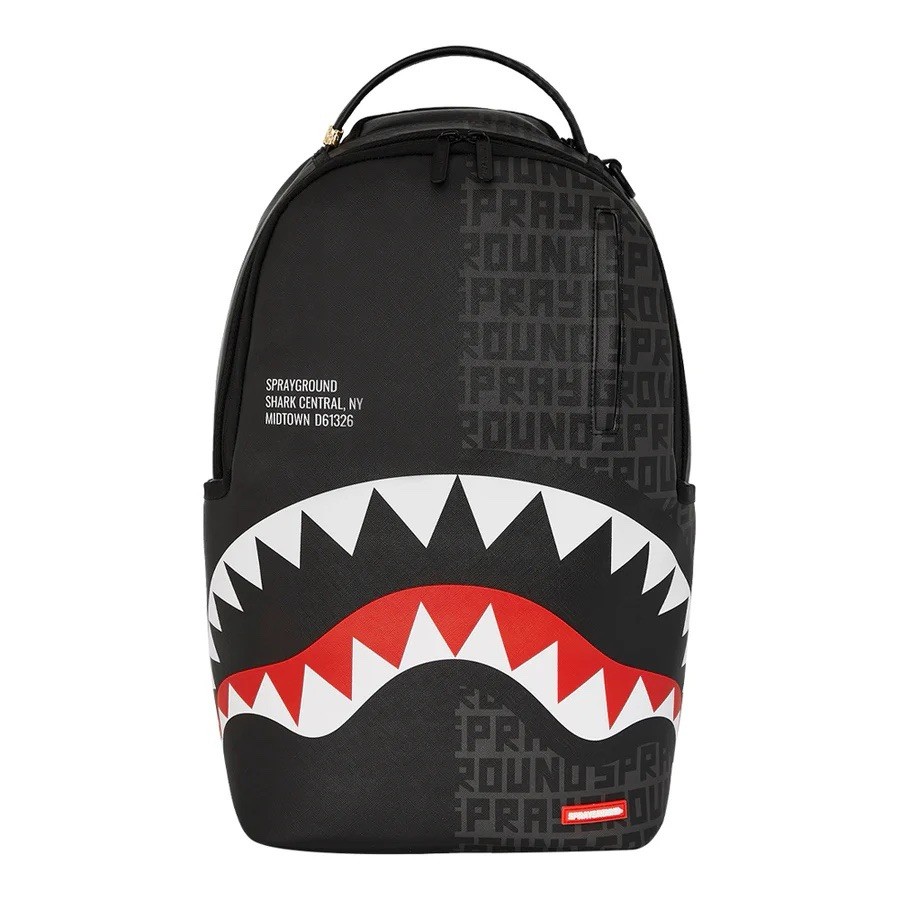 Sprayground Shark Central Split Infinity DLXSV Backpack BLACK RED NEW ...