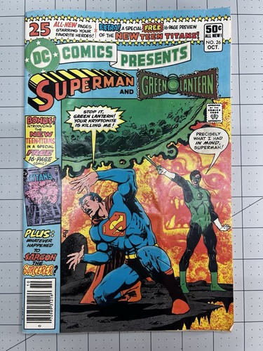 DC Comics Presents #26 (1980) VF 1st App New Teen Titans! Superman Green Lantern | eBay