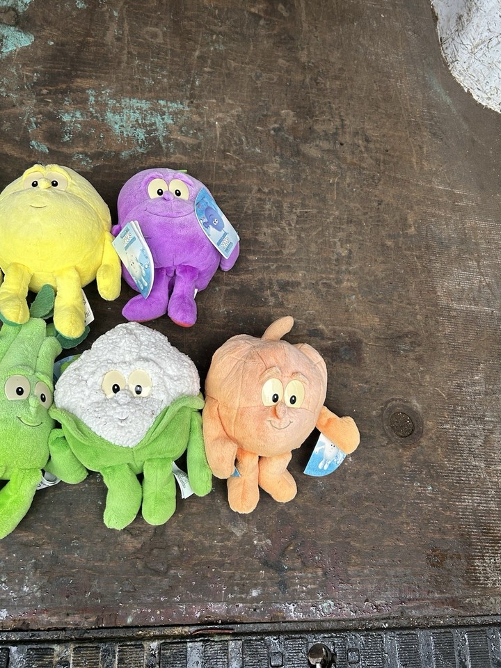 7x Goodness Gang Bundle Fruit and Vegetable Soft Plush Toys Some with ...