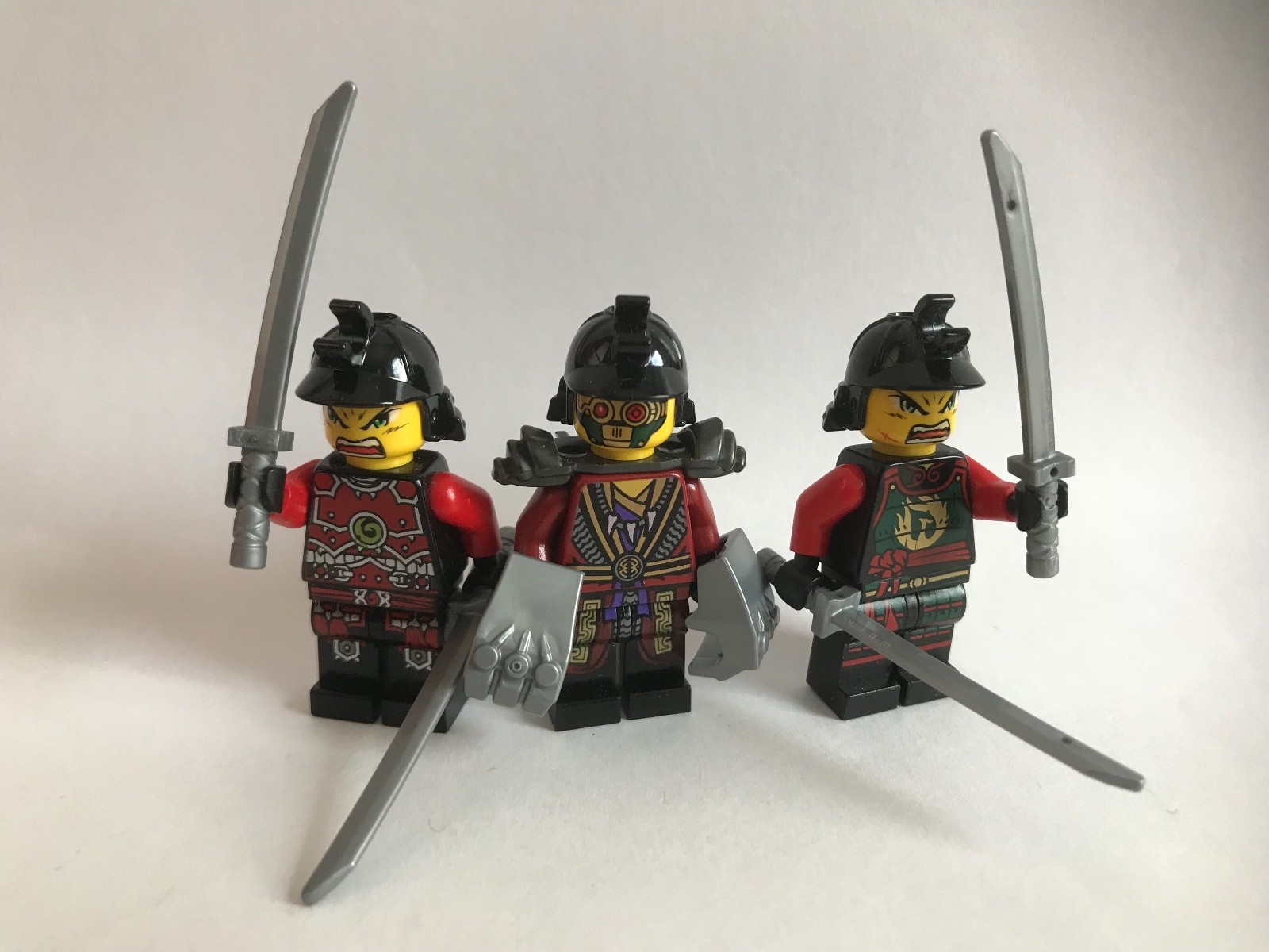 3 lego NINJAGO warriors mini figures - LEGO Nya + 2 GUARDS silver ...