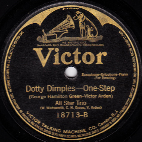 All Star Trio - 12th Street Rag / Dotty Dimples 1921 Shellac, 10 ...
