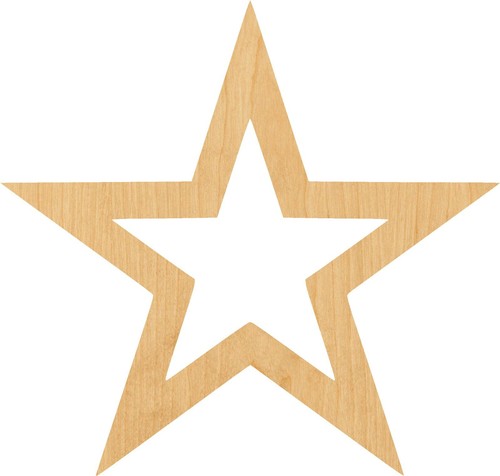 Star 1 Laser Cut Out Wood Shape Craft Supply - Woodcraft Cutout | eBay