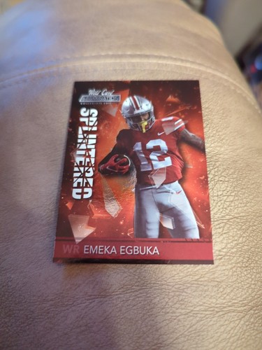 2021 Wild Card Alumination Splintered Red Emeka Egbuka #ANSP-20 Ohio ...
