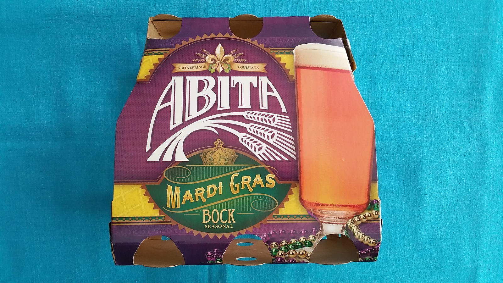 ABITA BEER "MARDI GRAS BOCK SEASONAL" EMPTY 6 PACK CARRIER | eBay