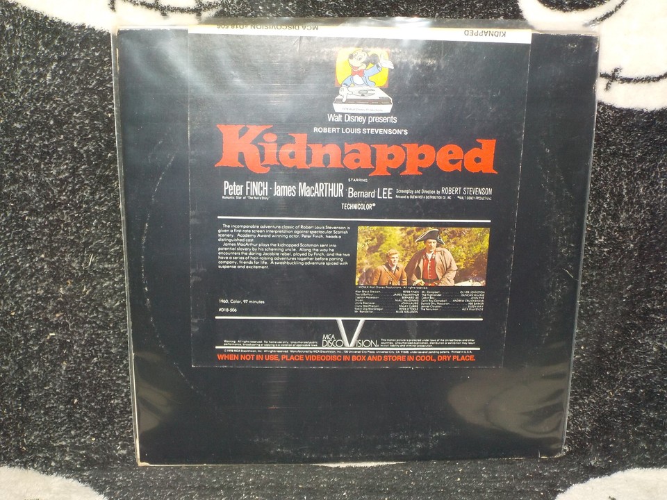 Kidnapped Discovision Laserdisc LD Disney Peter Finch Free Ship $50 | eBay