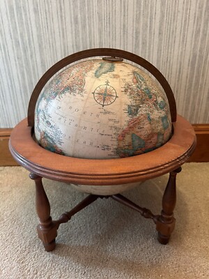 World Globe with Wooden Stand | eBay