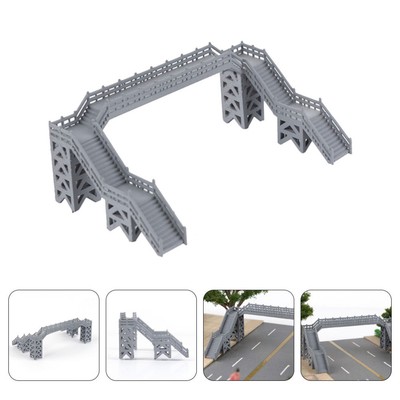 N Scale Pedestrian Walkway Overpass Railway Scenery Ornament Model ...