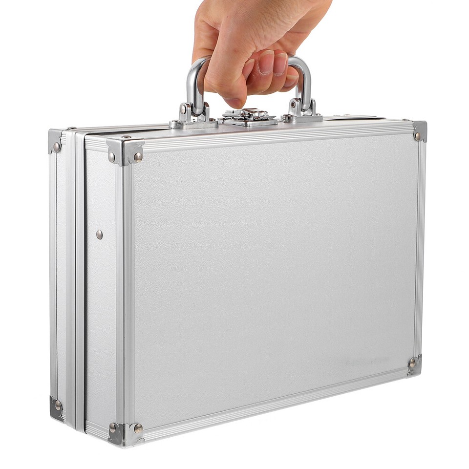 Aluminum Hard Case Briefcase Box Suit Style Carrying Instrument Storage ...