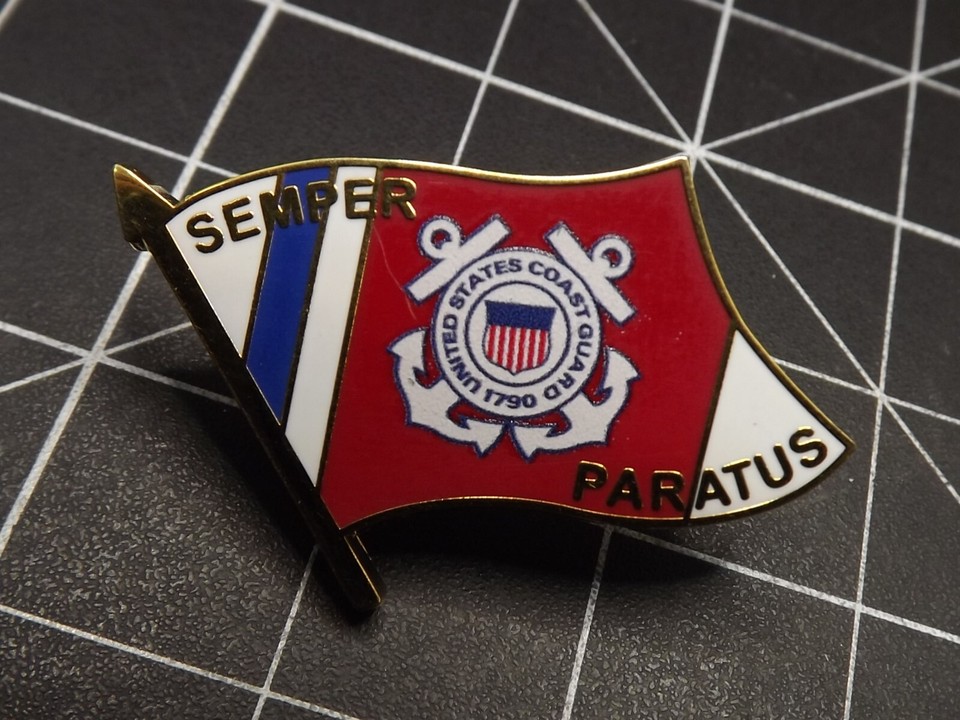 "United States Coast Guard Flag Semper Paratus" BRAND NEW Lapel Pin ...