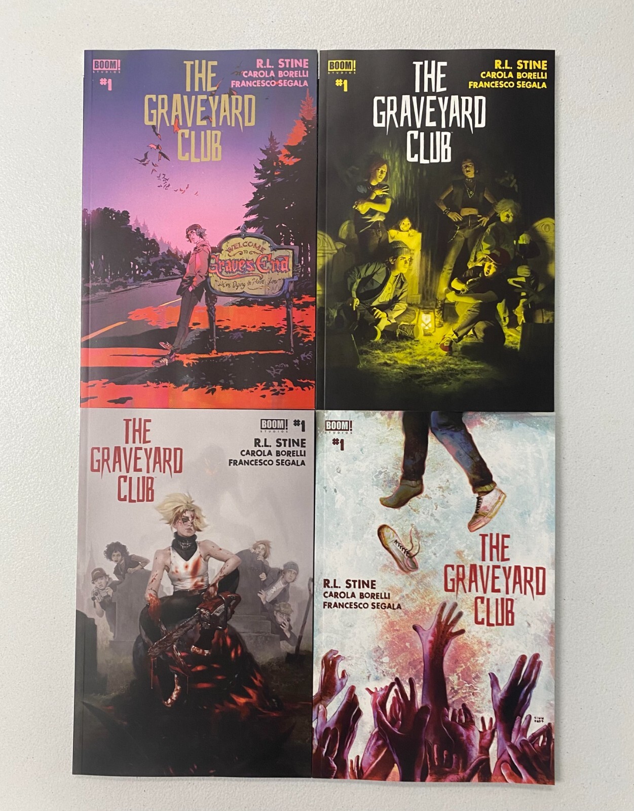 THE GRAVEYARD CLUB #1 SET OF 4 COVERS BOOM ENTERTAINMENT RL STEIN | eBay