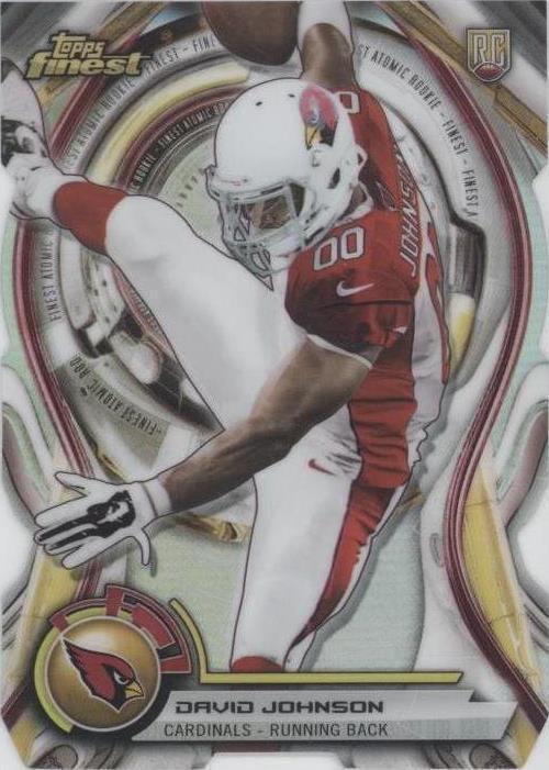 2015 Topps Finest - Atomic Refractor Rookie Die-Cuts David Johnson # ...