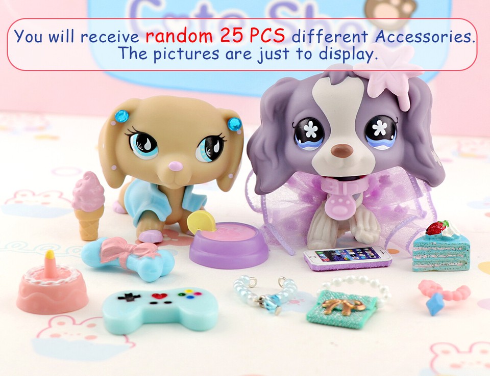 Random Accessories 25pcs Jacket Collar Bows Skirt Beanie fit lps Toys ...