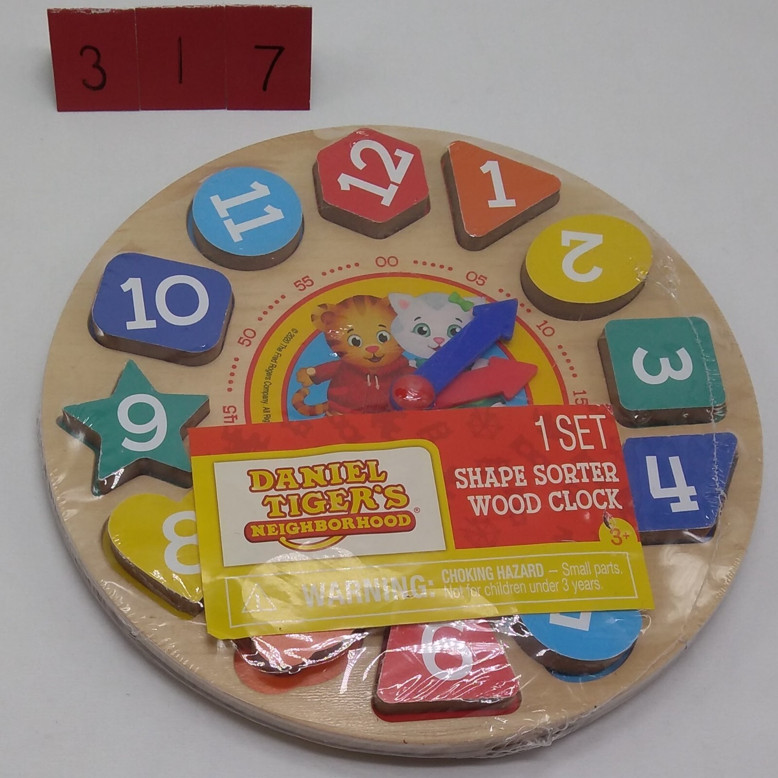Daniel Tiger’s Shape Sorter Clock Puzzle 12pc Learn Time, Colors ...