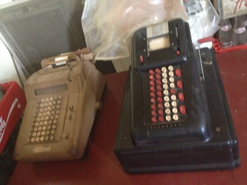 2 heavy items- adding machine , cash register '60s | eBay