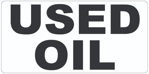 10x USED OIL STICKERS STORAGE DRUM MOTOR COOKING WASTE OIL 4"x 2 ...