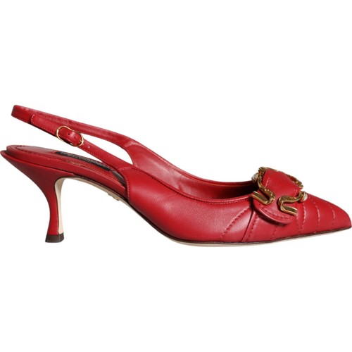 Dolce & Gabbana Chaussures Rouge Devotion Cuir Talons Bride EU35/US4.5 ...