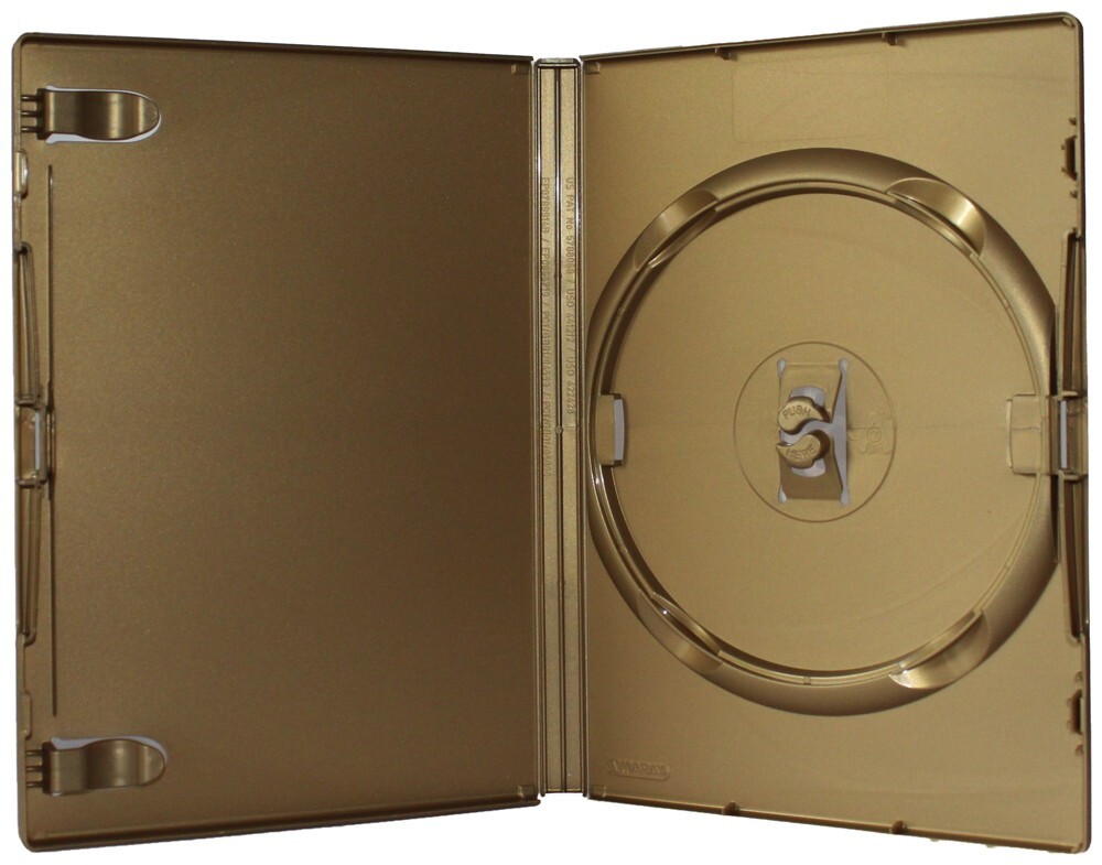 1 x Gold Amaray DVD Case 14mm Spine High Quality Replacement Gold Cover ...