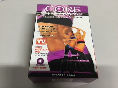 CORE RHYTHMS DANCE EXERCISE PROGRAM STARTER PACK DVD Full/Quick/Latin/Kick Start | eBay